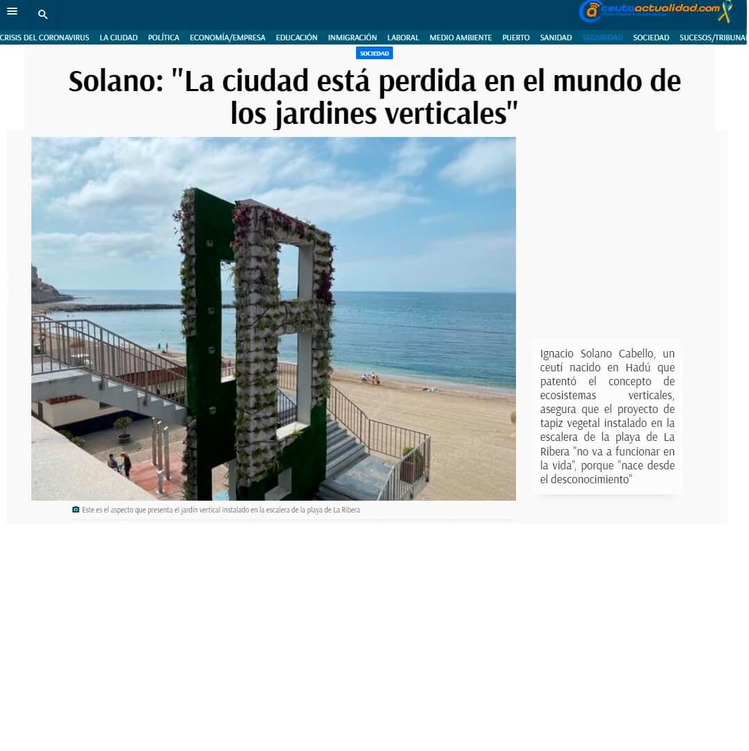 Solano: "La ciudad está perdida en el mundo de los jardines verticales ...